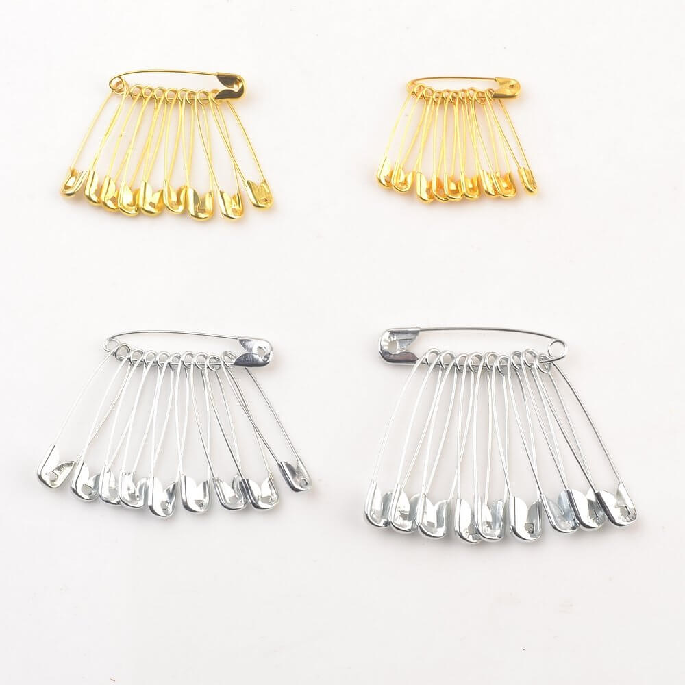 Gold and Silver Heavy Duty Safety Pin, Safety Pins for Fabrics, Sewing